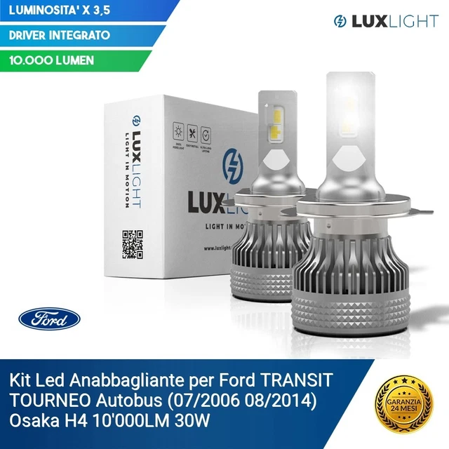 KIT LED ANABBAGLIANTE Ford TRANSIT TOURNEO Autobus H4 10'000LM 30W EUR ...