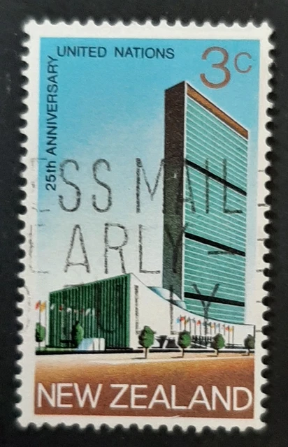 NEW ZEALAND: 1970 - 25th Anniversary United Nations - 3c UN Building ...