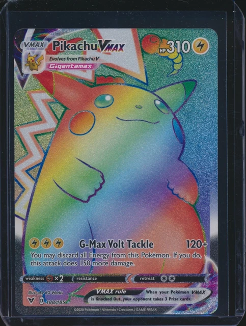 PIKACHU VMAX RAINBOW Secret Rare Pokemon Card Vivid Voltage 188/185 EUR 174,61 - PicClick DE
