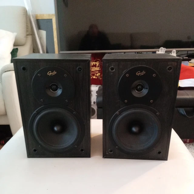 GALE MINI MONITOR 2-Way Quality Bookshelf Speakers Ash Black Wood-6 ...