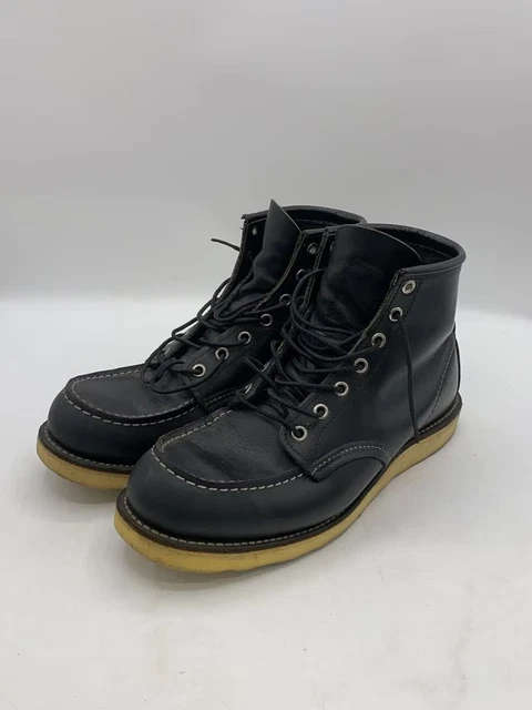 RED WING LACE-UP Boots Leather 8179 Sole Wear US9 Black £336.33 ...