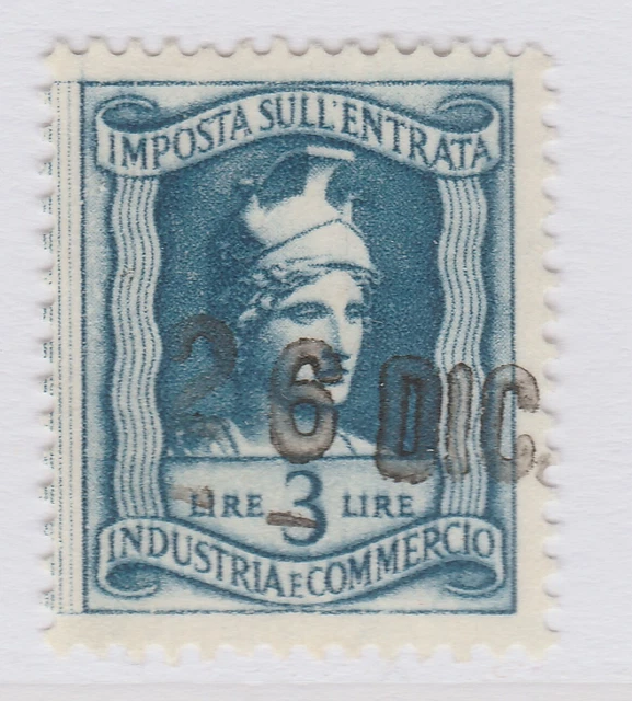 MARCHE DA BOLLO Marca Imposta sull'Entrata 1946 Fil. Ruota 3 Lire Usata ...