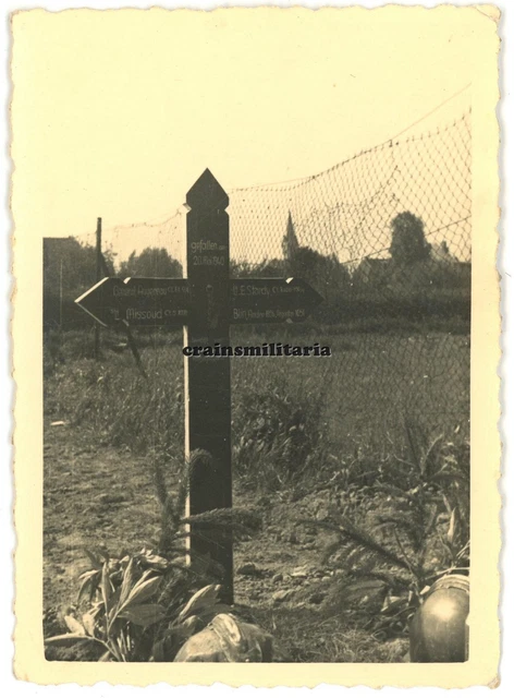 ORIG. FOTO GRAB franz. General Raoul Augereau in CATELET Aisne ...