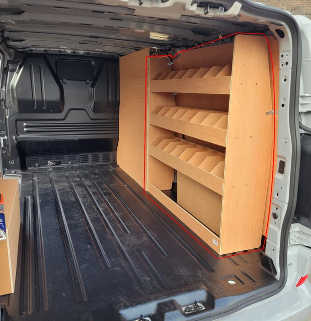 FORD TRANSIT CUSTOM 2024 SWB, Plywood Van racking, Shelving - Flat Pack ...