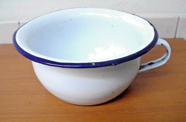 ANTICO VASO DA Notte Pitale Catino In Ferro Smaltato Vecchio Oggetto ...