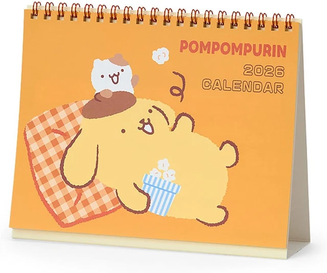 SANRIO POMPOMPURIN RING Calendar 2026 Schedule Paper Desktop Calendar ...