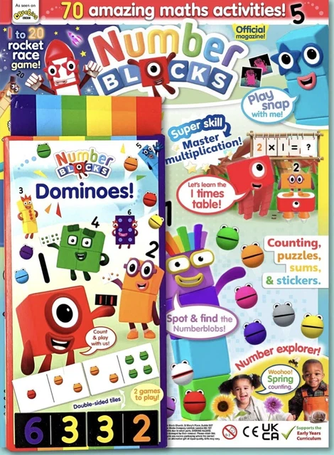 CBEEBIES NUMBERBLOCKS MAGAZINE Issue 7 - Dominos £9.95 - PicClick UK
