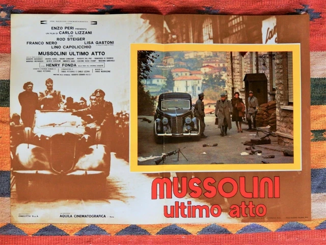FOTOBUSTA MUSSOLINI ULTIMO ATTO Rod Steiger Henry Fonda FRANCO NERO ...