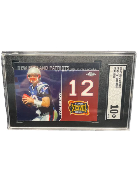 CARTE D'INSERTION TOM Brady 2008 Topps Chrome Nfl Dynasties Patriots # ...