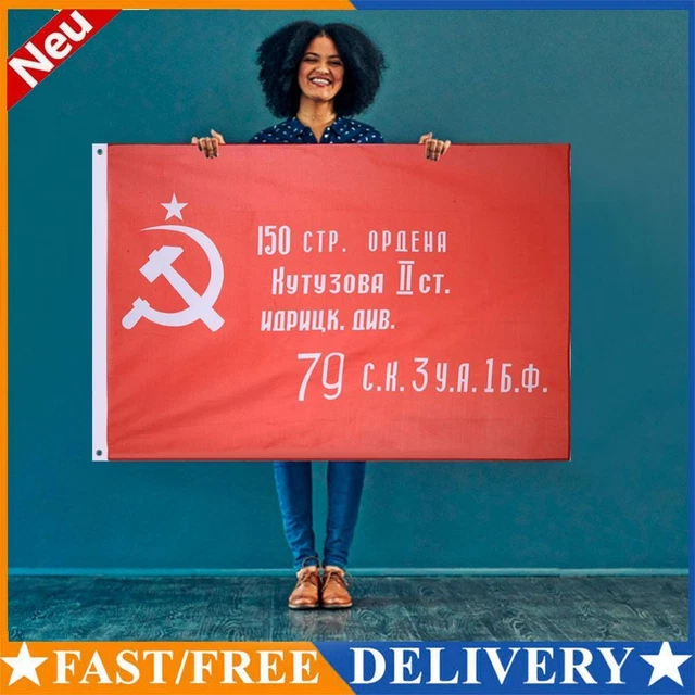 90X135CM RUSSIAN VICTORY Day Flag Polyester 1945 Soviet Union WW2 ...