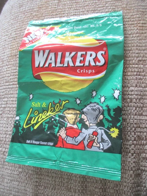 WALKERS CRISPS. SALT & Lineker 1999. Original Packet. Empty. 5/5 £4.30 ...