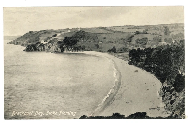 DEVON - BLACKPOOL BAY, STOKE FLEMING nr DARTMOUTH 1915 Dure Postcard ...