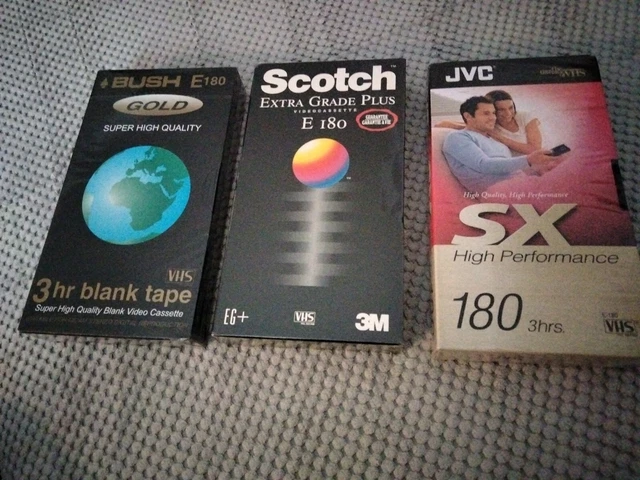 VHS VIDEO TAPES Blank New E180 X 3 New EUR 13,82 - PicClick IT