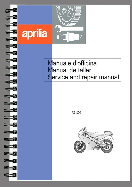 APRILIA RS 250 Officina Manuale Riparazione Manuale Libro Di Servizio ...