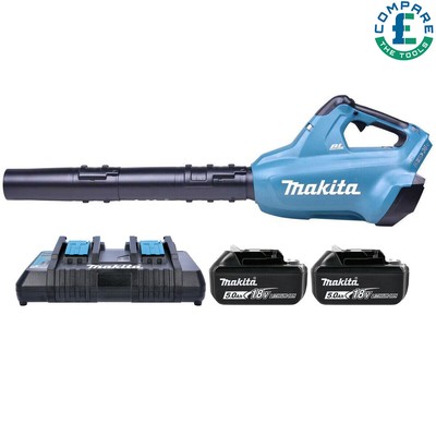 MAKITA DUB362PT2 18V/36V LXT Brushless Leaf Blower + 2 x 5Ah Batteries ...