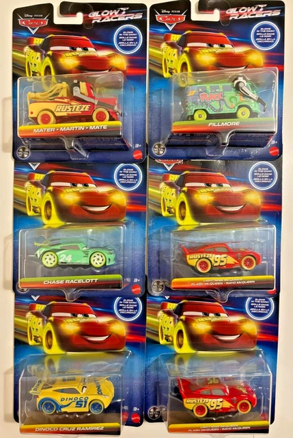 DISNEY PIXAR CARS Glow Racers - You Pick - Combine P&P Lightning ...