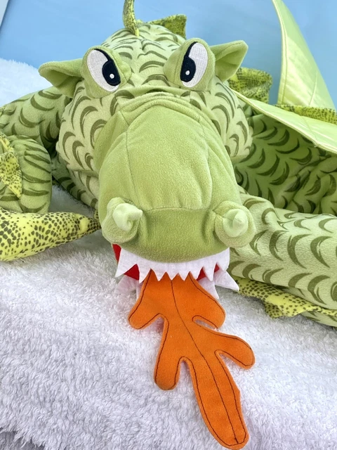 IKEA MINNEN DRAKE Winged Green Dragon Plush Soft Toy 182cm long ...