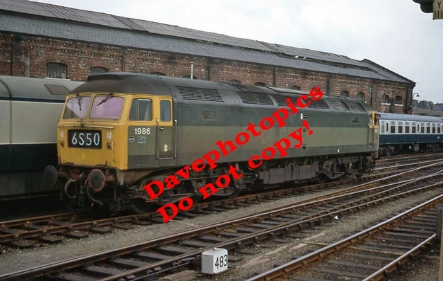 ORIGINAL 35MM Slide Diesel/Steam Train/Railway 1986 Class 47 @ York 3rd ...