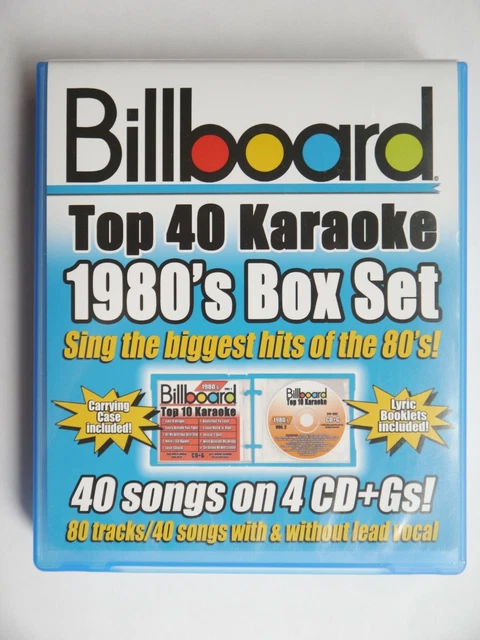 BILLBOARD TOP 40 Karaoke: 1980's 4 CD Box Set, $7.00 - PicClick CA
