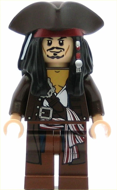 LEGO MINIFIGURE: CAPTAIN Jack Sparrow - Pirates of the Caribbean- BRAND ...