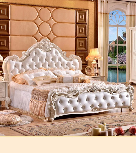 BAROQUE BED KING SIZE - Rococo Bed, French Style Bed, Shabby Chic Bed # ...