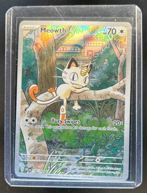 2025 POKEMON PHANTASMAL Flames PFL EN Meowth Illustration Rare #106/094 ...