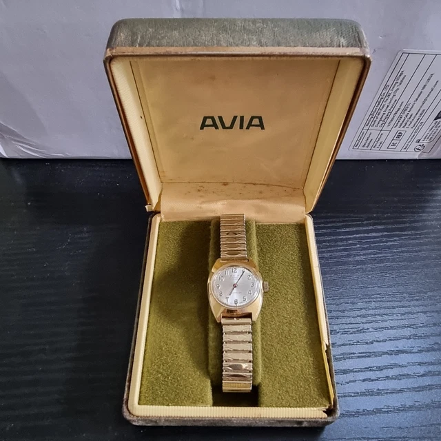 VINTAGE AVIA OLYMPIC 17 Jewels Swiss Made Incabloc Mechanical Watch £52 ...