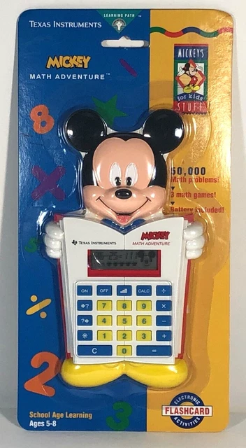 VINTAGE DISNEY MICKEY Mouse Math Adventure Calculator Texas Instruments ...