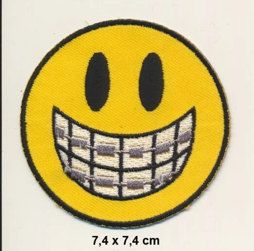 SMILEY PATCH PATCH Smiley Round Emoji Emoticon Pictogram Smile Happy V3 ...