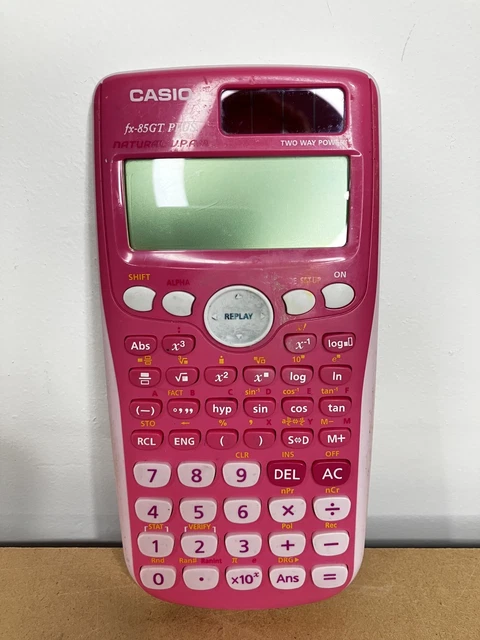 CASIO FX-85GT PLUS Scientific Calculator Pink, Dual Powered - TESTED ...