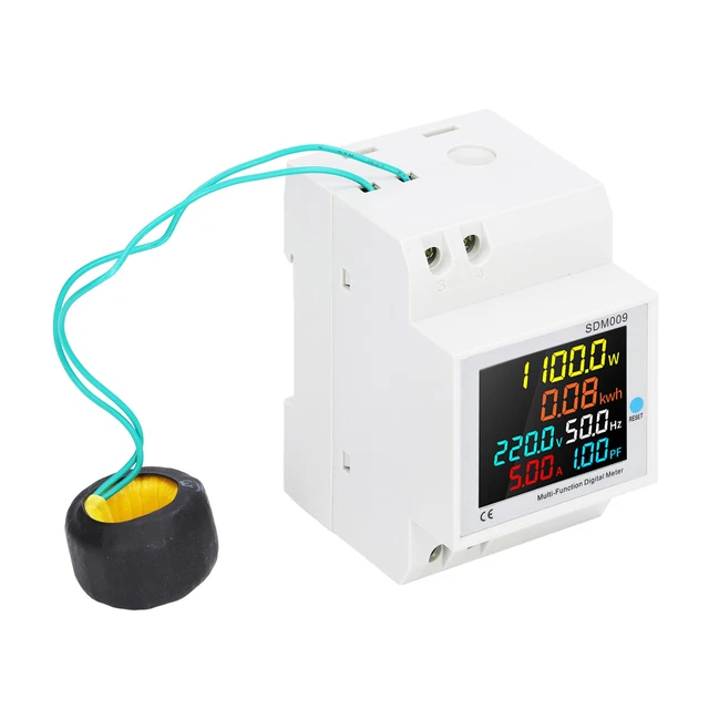 CURRENT METER RAIL Type Wide Range Digital Display Power Line Monitor ...