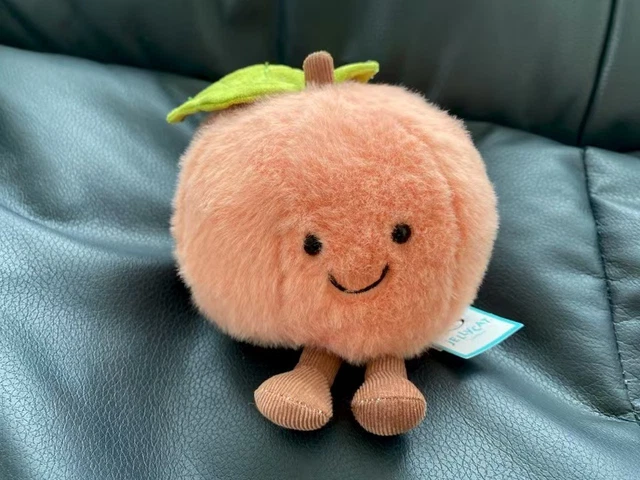 15CM NEW JE*LL*Y Peach Fuzzy Peach New with tags £15.88 - PicClick UK