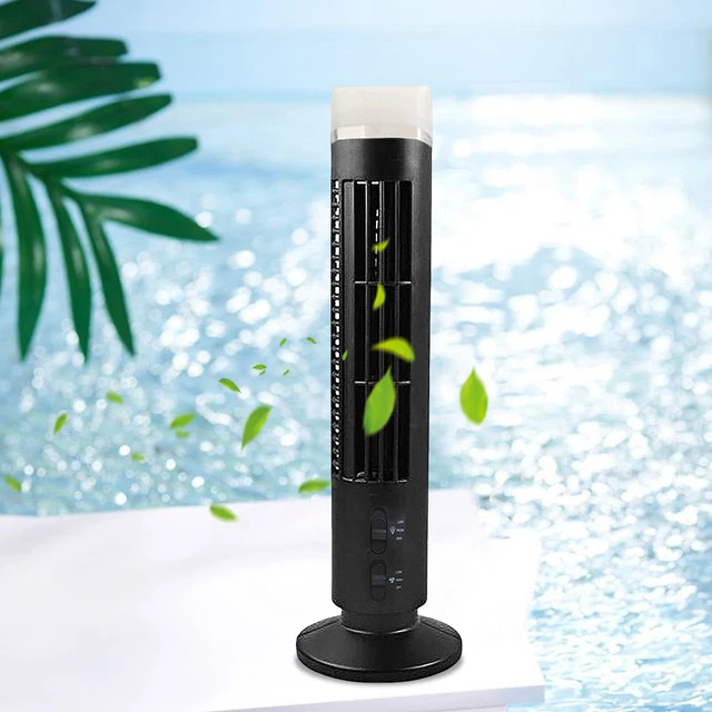 MINI TOWER FAN Bladeless Electric Tower Fan with Light 2-speed for ...