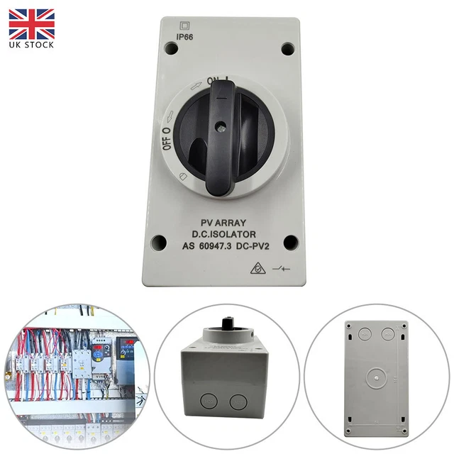 32A 2 POLE/4 Pole 1000Vdc Ip66 Solar/Pv - True Dc Enclosed Rotary ...