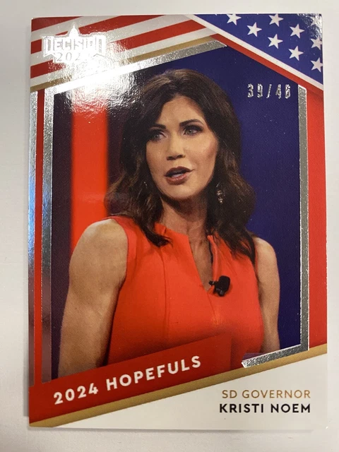 KRISTI NOEM DECISION 2022 Update SILVER FOIL 2024 HOPEFULS INSERT #10 ...