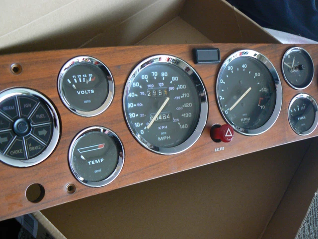 TRIUMPH STAG MK2 Dashboard Instruments Wood And Working Clock £245.00 ...