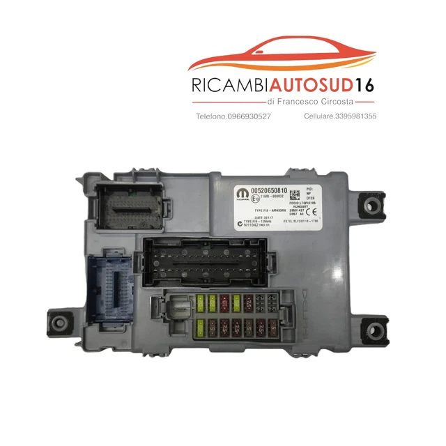 BODY COMPUTER FIAT Panda 3 Serie 1.3 Multijet Codice 00520650810 ...