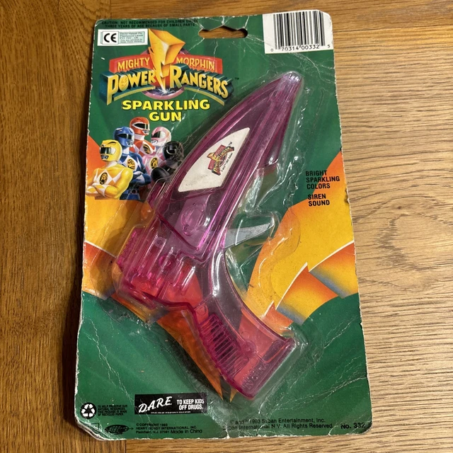 VINTAGE 1993 POWER Rangers Sparkling Weapon Toy Gun Sparks Sounds ...