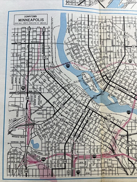 MINNESOTA MN STATE Highway Map Road VTG 1972 Minneapolis St Paul Duluth ...