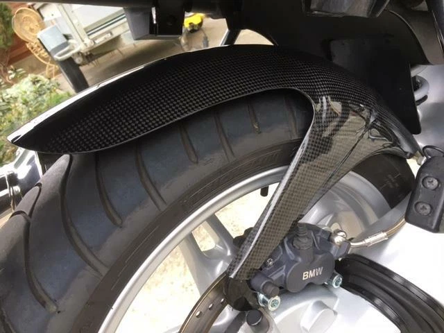 ILMBERGER GLOSS CARBON Fibre Rear Wheel Hugger Fender Mudguard BMW ...