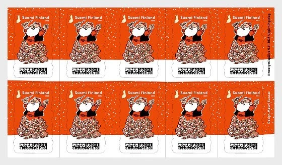 FINLAND CA 2025 christmas GINGERBREAD Choir Santa Claus food bread 10v ...