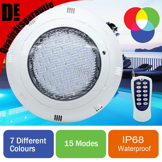 45W LED RGB IP68 Unterwasserscheinwerfer Poolleuchte Schwimmbadleuchte ...