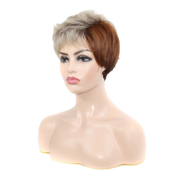 KURZE COSPLAY PERÜCKE Lockige Pixie Cut Perücke Grau Perücke EUR 17,50 ...