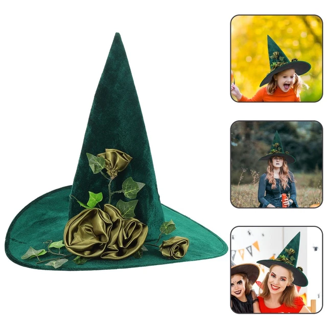 HALLOWEEN PARTY WITCH Hat Women Hats for Cosplay Adult Wizard Wear $24. ...
