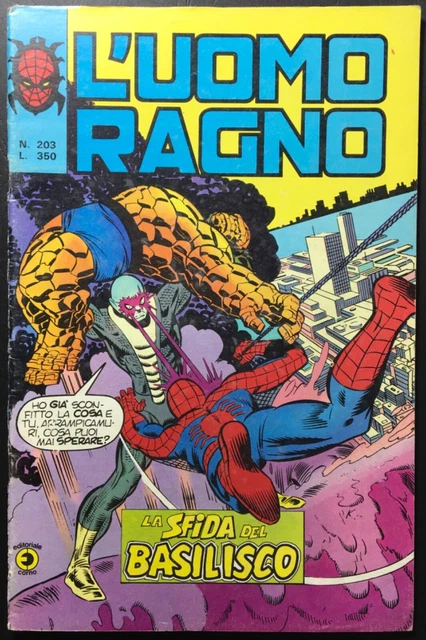 L’UOMO RAGNO 203 serie editoriale Corno 1978 la sfida del Basilisco EUR ...
