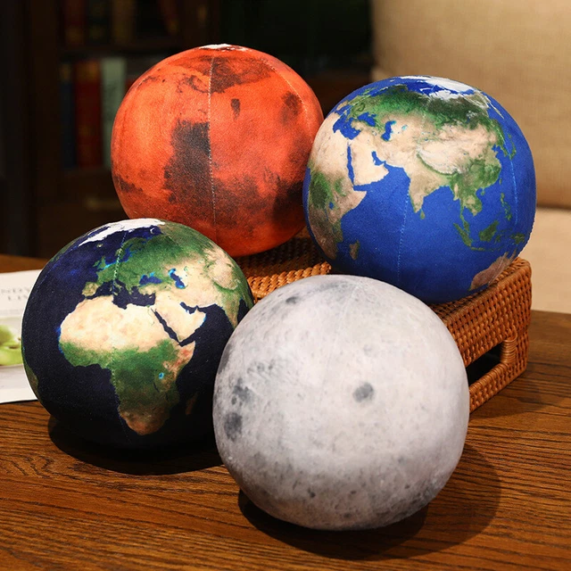 SPACE SOLAR SYSTEM Educational Stuffed Toys Earth Moon Planet Pillow ...
