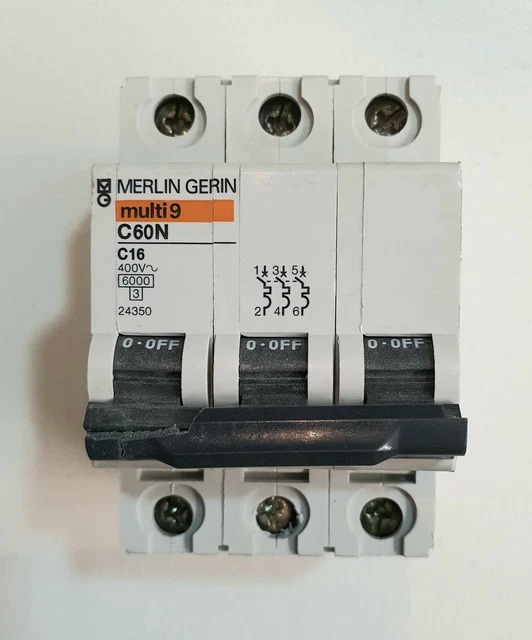 MERLIN GERIN 16A Tripolar Magnetothermal - 3 Poles £13.01 - PicClick UK