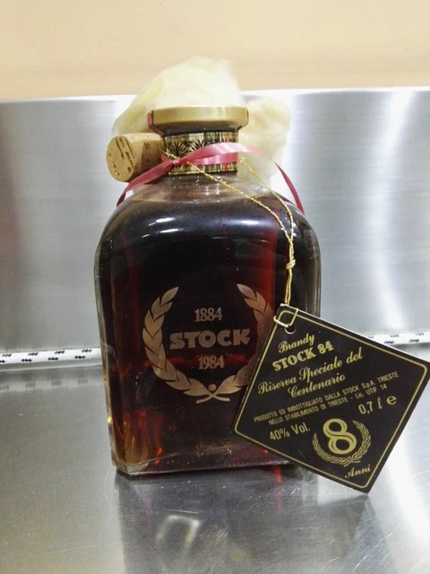 BRANDY STOCK 84 RISERVA SPECIALE CENTENARIO 40% 0,7 L 8 ANNI vintage 1980s EUR 46,00 - PicClick IT