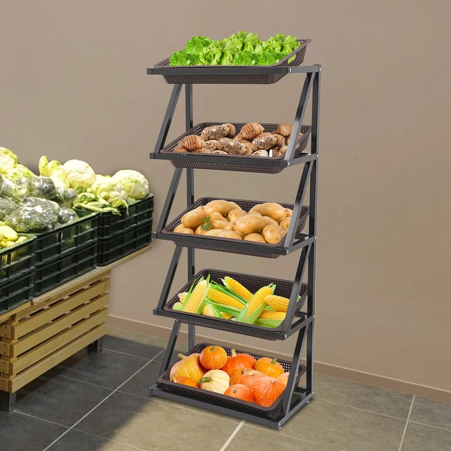 5-LAYER RETAIL DISPLAY Rack Stand Rectangular Snack Candy Display ...