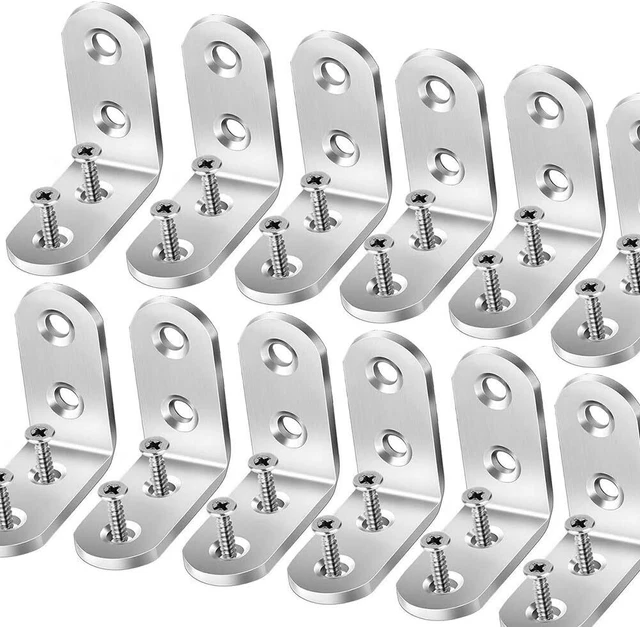 STAFFE ANGOLARI SUPPORTI Angolari In Acciaio Inox 25 pezzi 90 Gradi ...